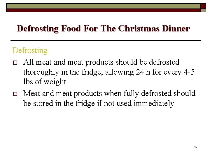 Food Safety at Christmas By Dr Deryck D