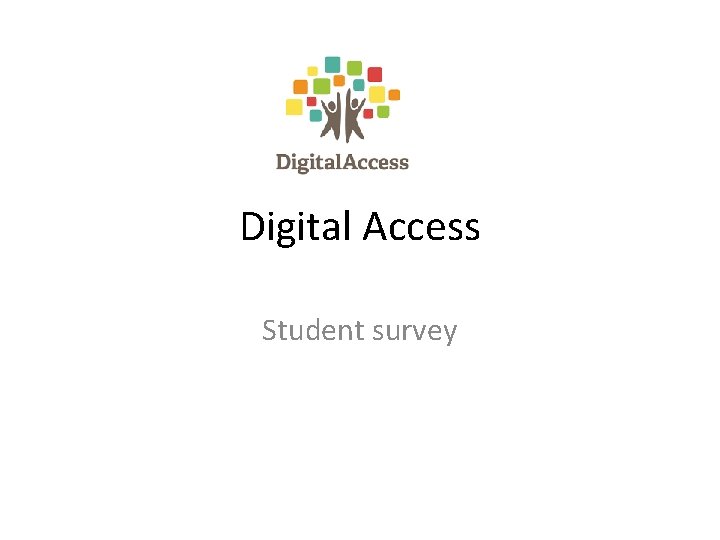 Digital Access Student survey Accessibility The survey showed