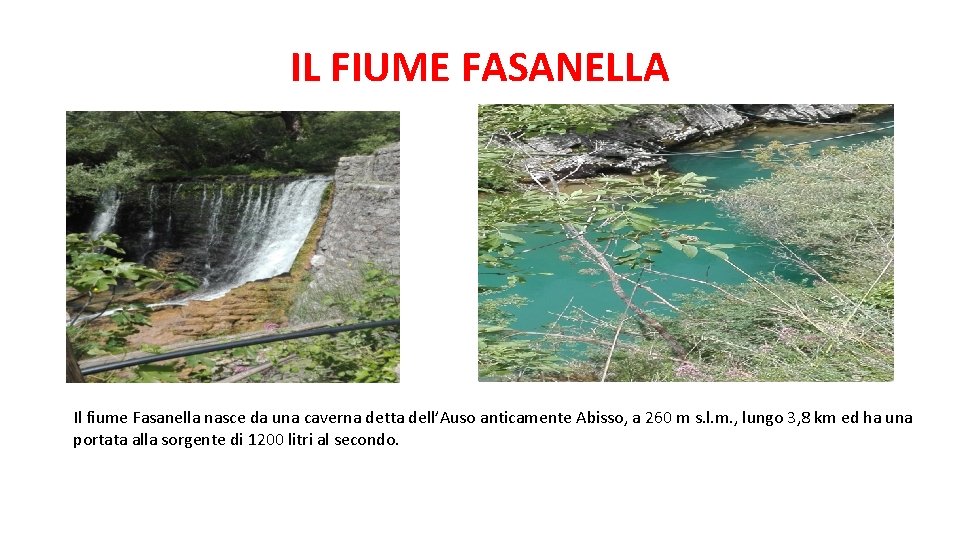 LA VALLE DEL FASANELLA DAGLI ANTICHI MULINI DELL