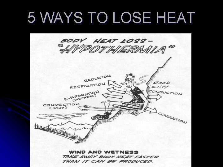 Winter Survival 5 WAYS TO LOSE HEAT CONDUCTION