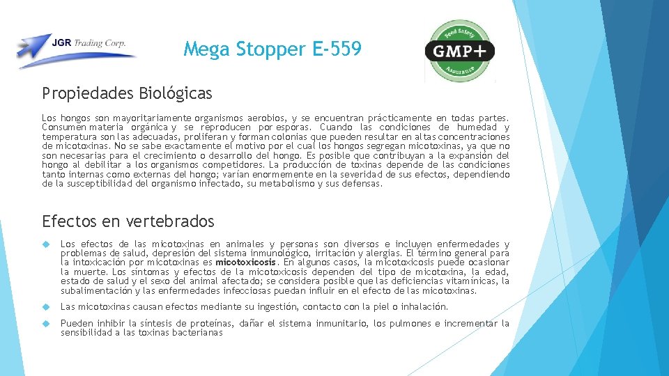 Mega Stopper E559 Cual es su composicin qumica
