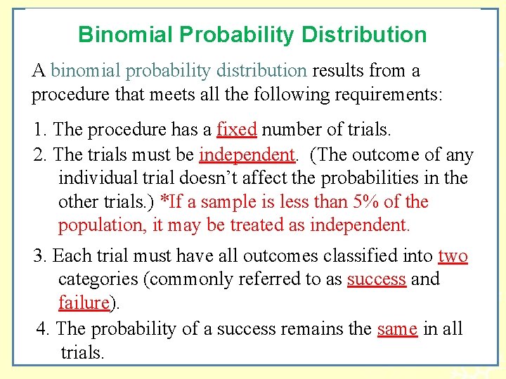 Section 5 3 Binomial Probability Distributions Learning Targets