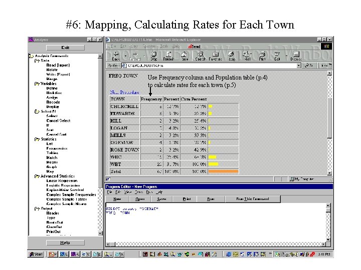 Epi Info 2000 Main Menu Designing questionnaire Creating