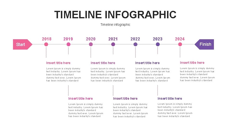 TIMELINE INFOGRAPHIC Timeline infographic 2018 2019 2020 2021