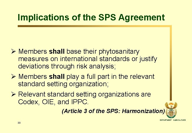 International Plant Protection Convention New Revised Text DEPARTMENT