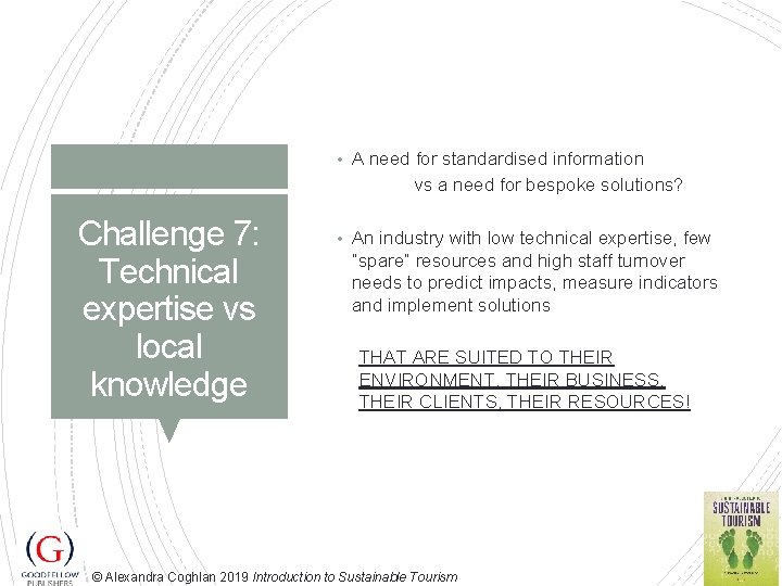 CHALLENGES TO SUSTAINABLE TOURISM Alexandra Coghlan 2019 Introduction