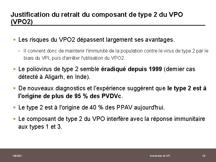 Vaccin antipoliomylitique inactiv VPI Module technique complet ...