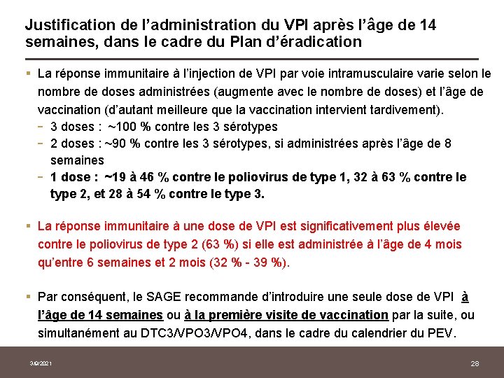 Vaccin antipoliomylitique inactiv VPI Module technique complet ...