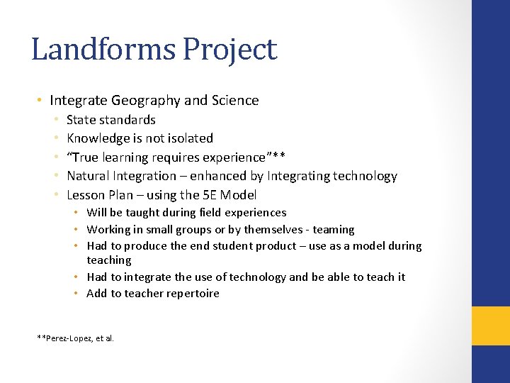 Landforms Using Technology to Integrate the Learning of