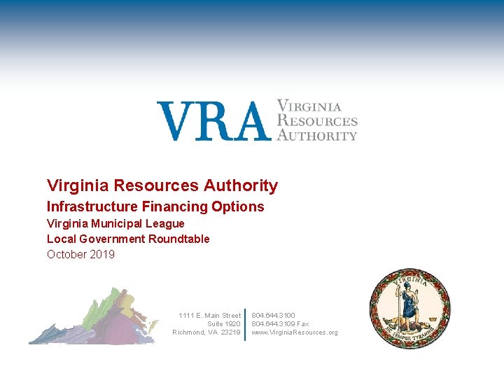 Virginia Resources Authority Infrastructure Financing Options Virginia ...