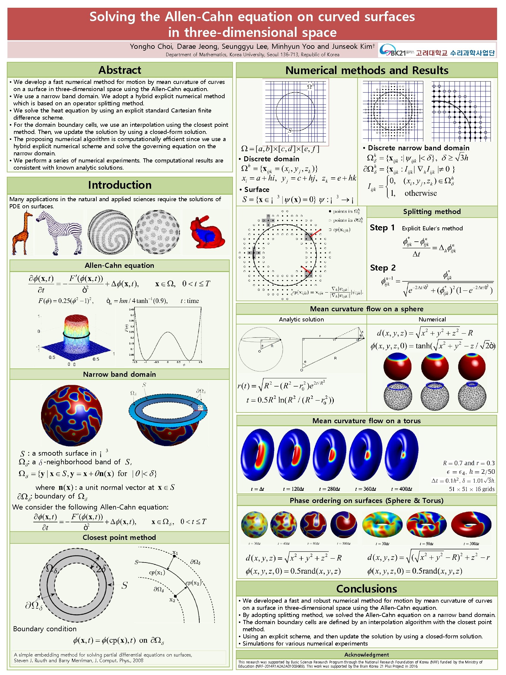 Solving the AllenCahn equation on curved surfaces in