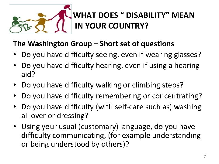 Building a disability database to monitor the implementation