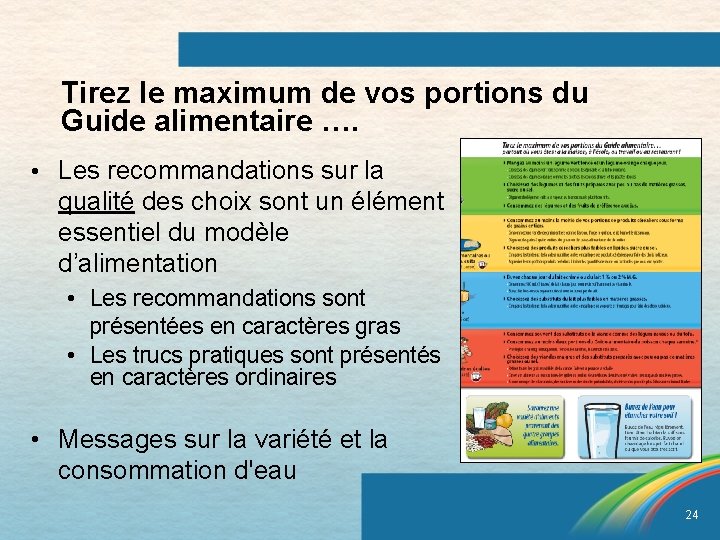 Voici Bien manger avec le Guide alimentaire canadien