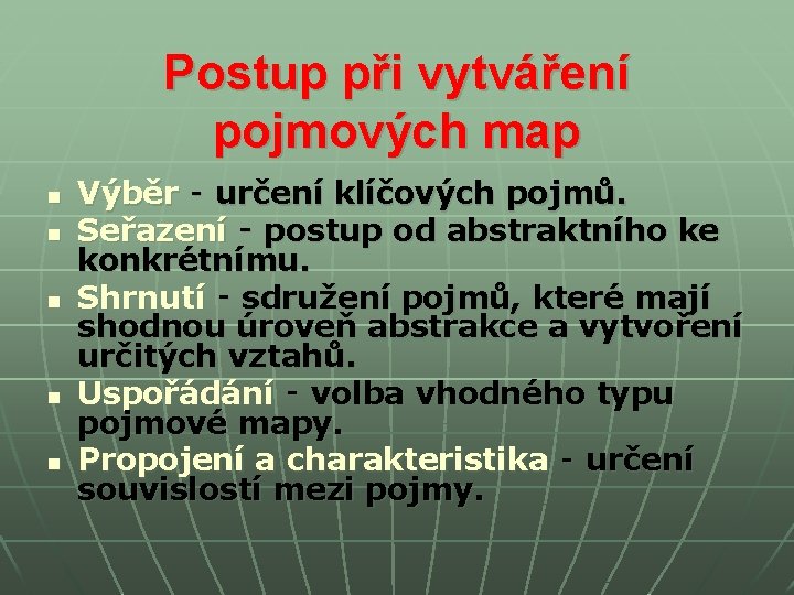 Pojmov mapy a jejich uplatnn v projektov vuce