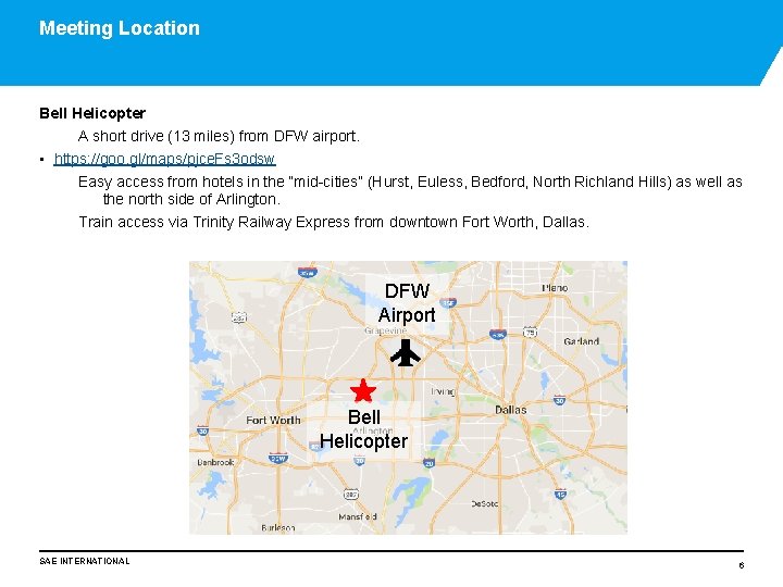 HM1 SPRING 2017 MEETING Location Bell Helicopter Fort
