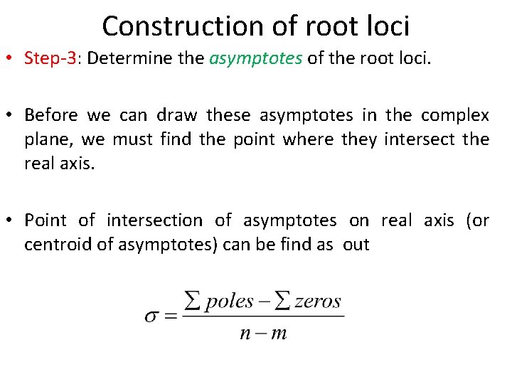 Control Systems CS Lecture23 24 Construction of Root