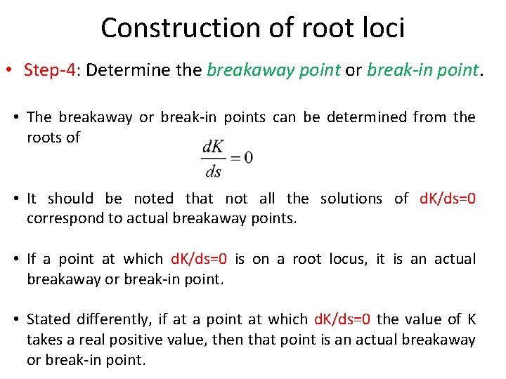 Control Systems CS Lecture23 24 Construction of Root