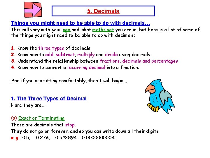 Mr Bartons Maths Notes Number 5 Decimals www