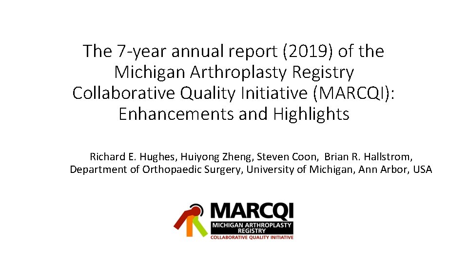 The 7 year annual report 2019 of the