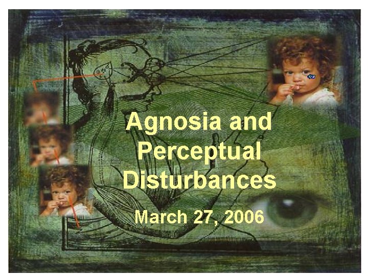 Agnosia and Perceptual Disturbances March 27 2006 Visual