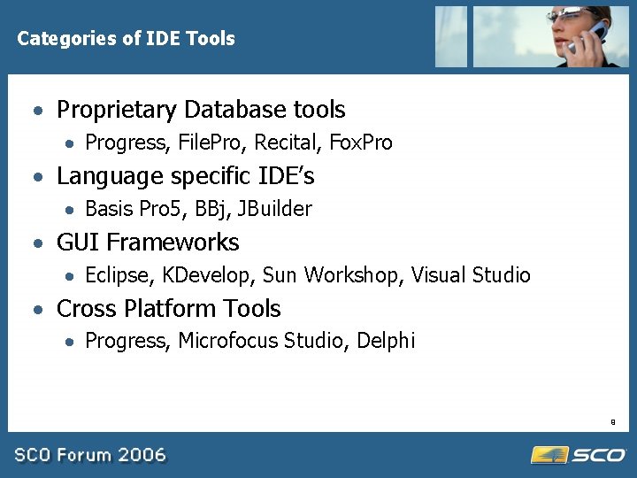 Presentation Title IDE Development Environments for SCO Unix