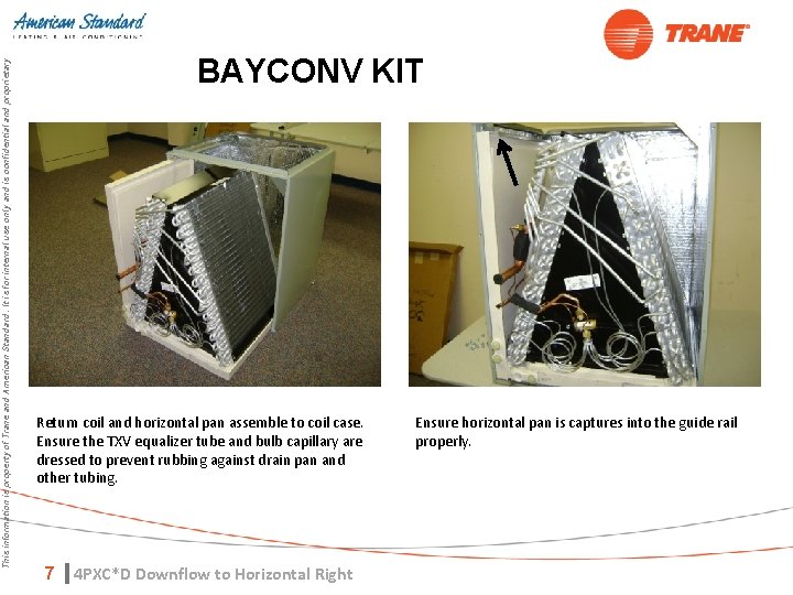 HORIZONTAL CONVERSION KIT 4 PXCD Downflow to Horizontal