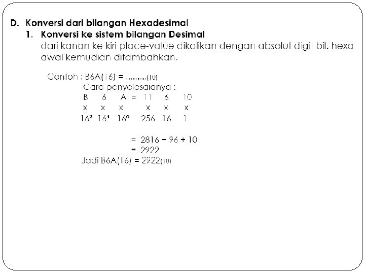 Sistem Bilangan Dan Pengkodean Sistem Bilangan number system