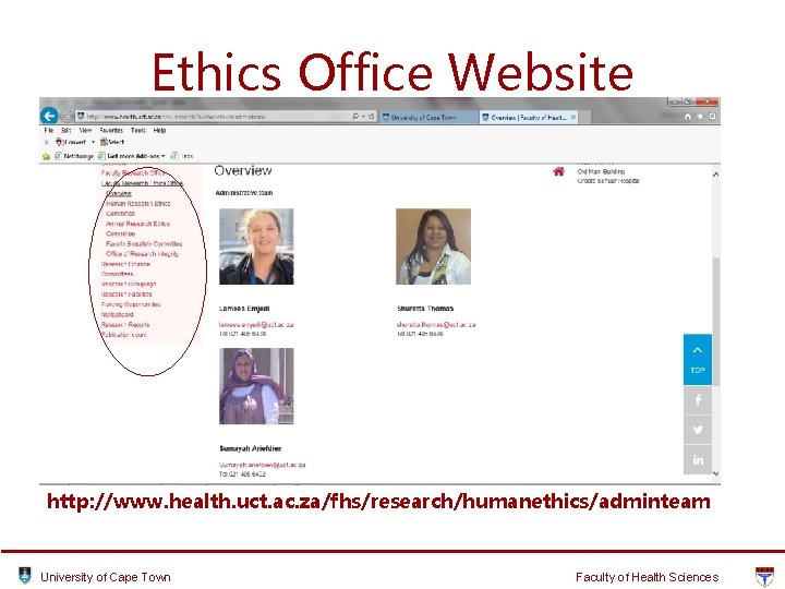 FACULTY OF HEALTH SCIENCES UNIVERSITY OF CAPE TOWN