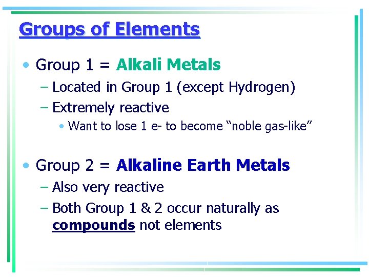 X Unit 10 The Periodic Table History of