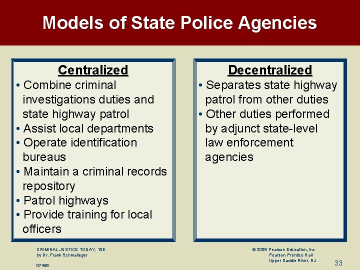 CHAPTER 5 Policing History and Structure CRIMINAL JUSTICE