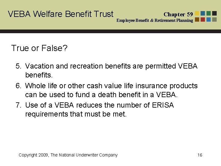 VEBA Welfare Benefit Trust Chapter 59 Employee Benefit