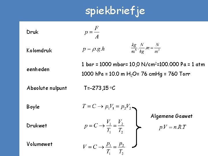 PPT MATERIALEN 1 gasdruk en gaswetten 2 vervormingen