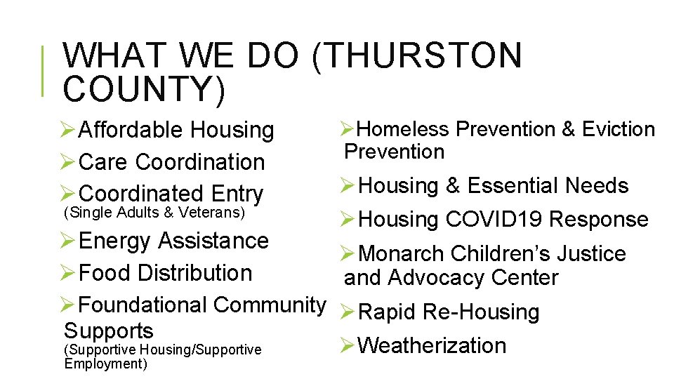 COMMUNITY ACTION COUNCIL OF LEWIS MASON THURSTON COUNTIES