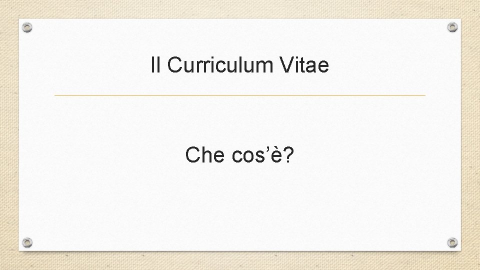 Il Curriculum Vitae Rossana Fabiani ANPAL SERVIZI SPA