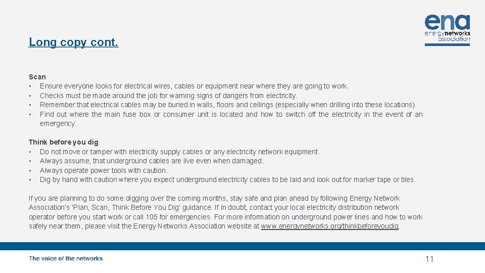 Think Before You Dig Campaign toolkit 20 October