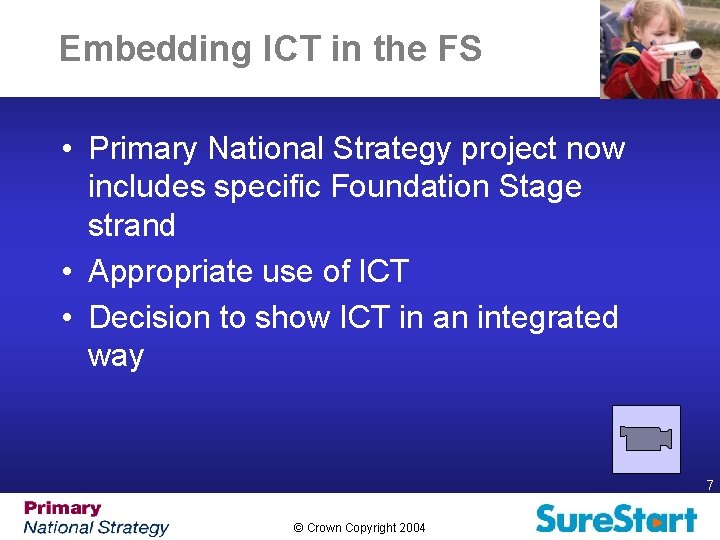 Primary National Strategy ICT in the Foundation Stage