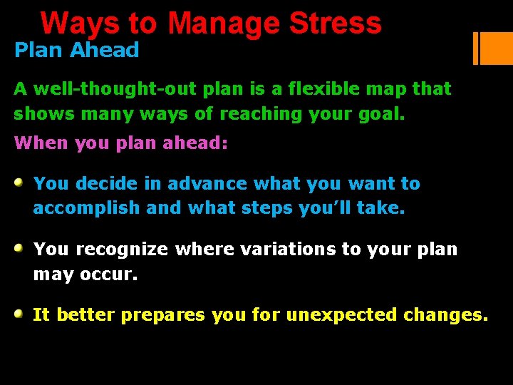 CHAPTER 8 Managing Stress and Anxiety Lesson 1