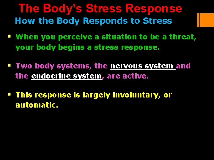 CHAPTER 8 Managing Stress and Anxiety Lesson 1
