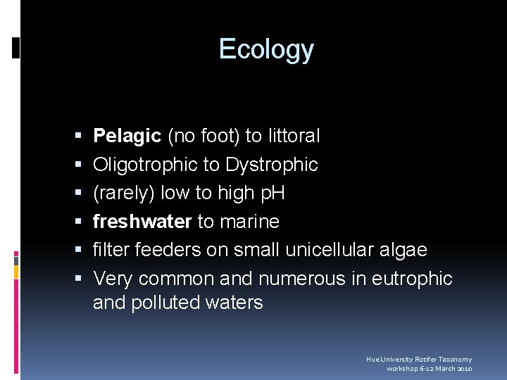 Rotifer Identification The Brachionidae Hue University Rotifer Taxonomy