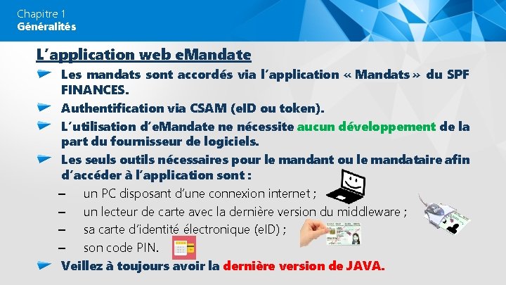 e Mandate Modalits de fonctionnement e Mandate Ordre
