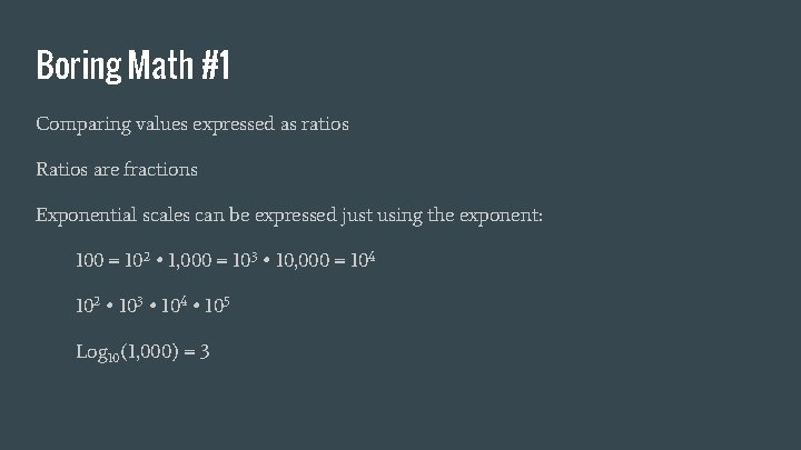 The Decibel Not all meters are created equal