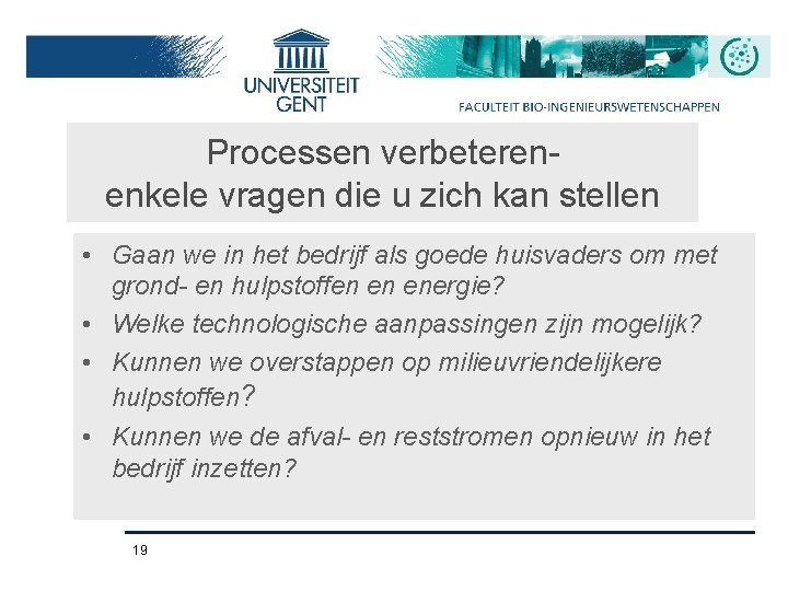 Les 7 Processen beheersen Prof Hildegard Deweerdt Ugent
