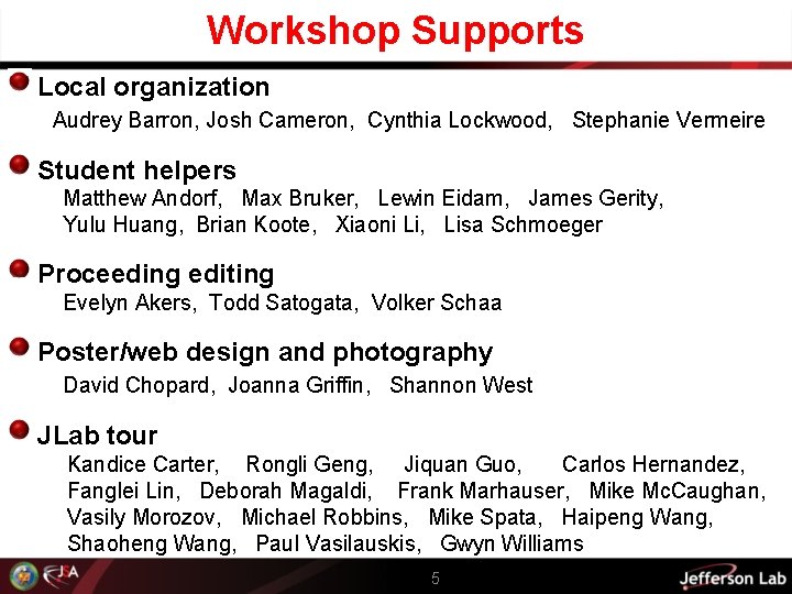 COOL 15 Workshop Closing Remarks Basic Facts Participants