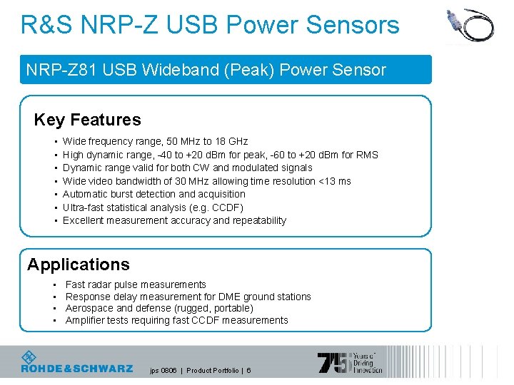 Rohde Schwarz Precision Power Measurement RS NRPZ USB