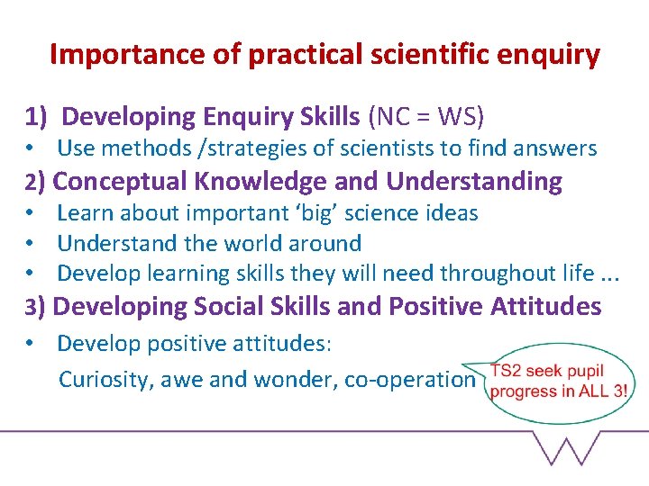 Working Scientifically 1 Observation Tutor Sally Spicer S