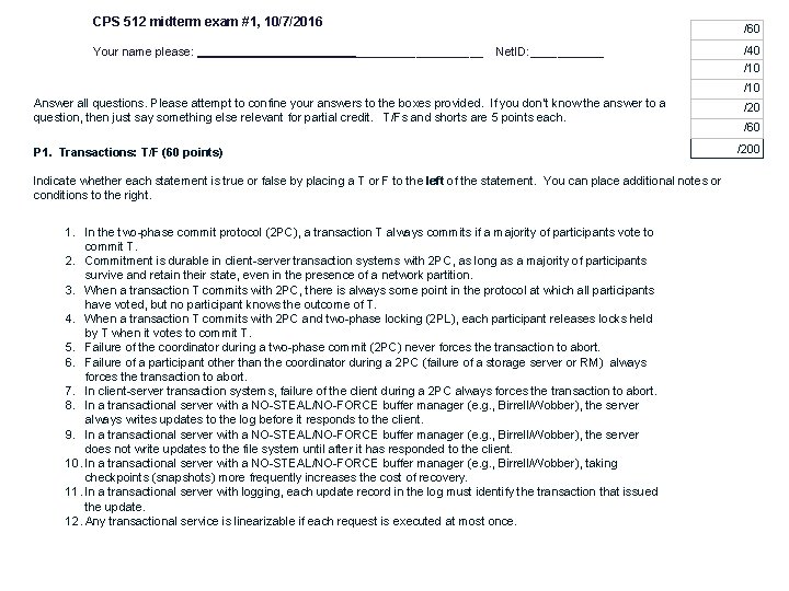 CPS 512 midterm exam 1 1072016 Your name