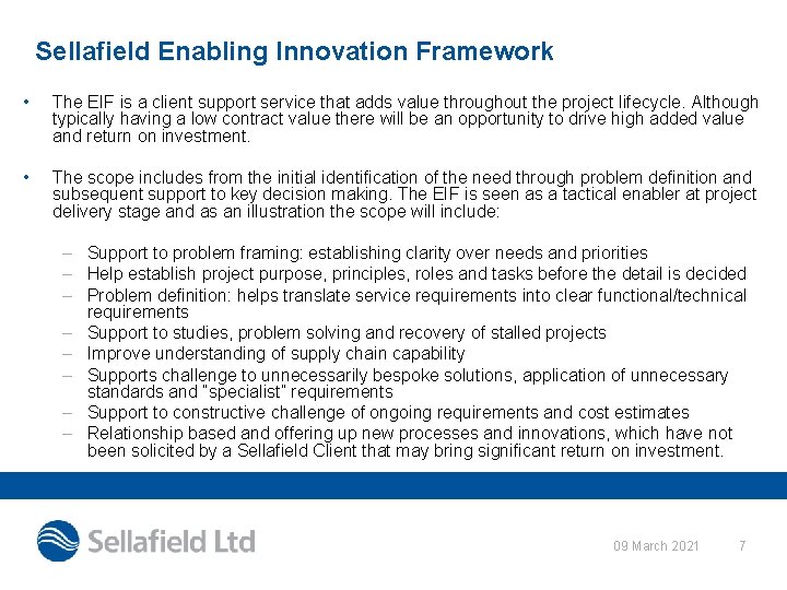Sellafield Ltd Commercial Opportunities Stuart Wilson Supply Chain