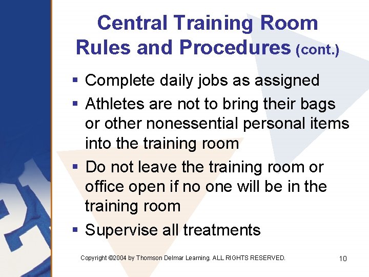 Chapter 3 The Central Training Room Central Training