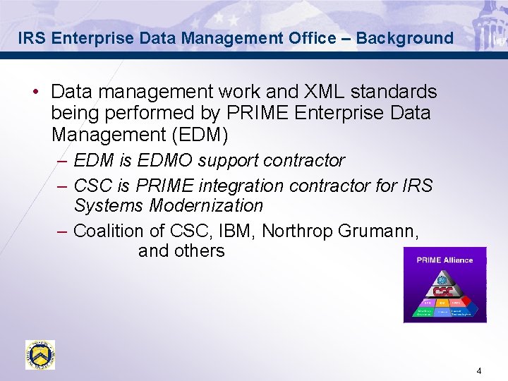 IRS XML Initiatives Sol Safran Enterprise Data Management