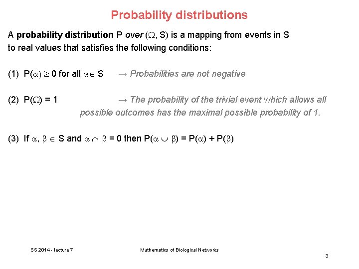 V 7 Foundations of Probability Theory Probability degree